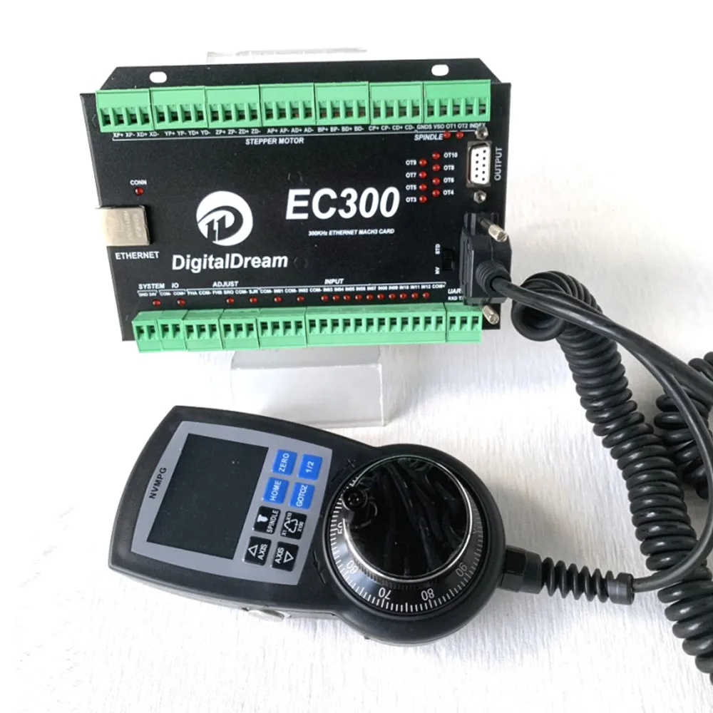 Mach3 Ethernet Control Card EC300 CNC Router 6 Axis CNC Controller 300Khz Breakout Board for DIY ...