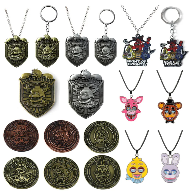 keychain freddy Rope Chain Necklaces Game Jewelry FNAF Freddy Foxy ...