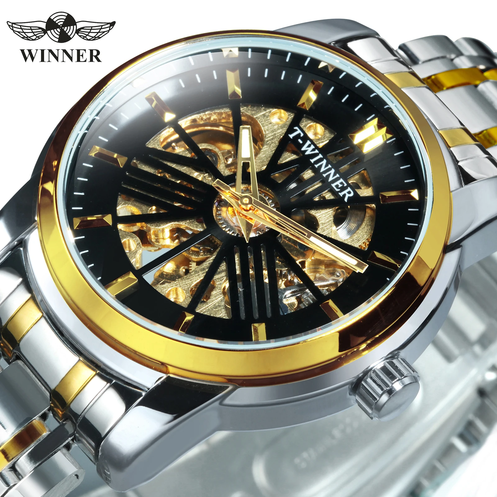WINNER Luxury Brand Automatic Men Watch Vintage Skeleton Mechanical ...