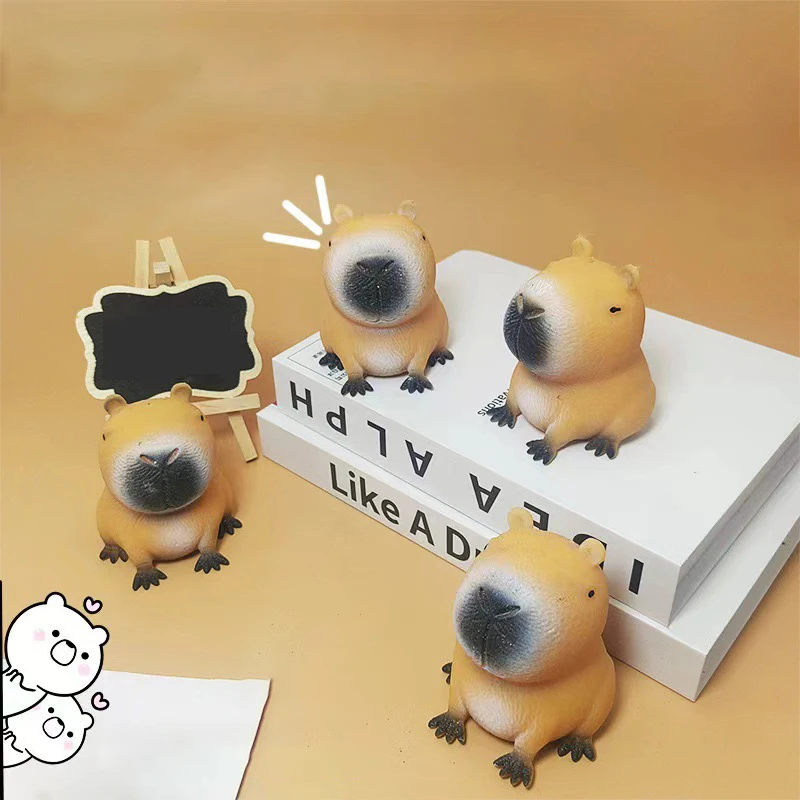1PC Cute Cartoon Capybara Squeeze Toy Stress Relief Funny Animal ...