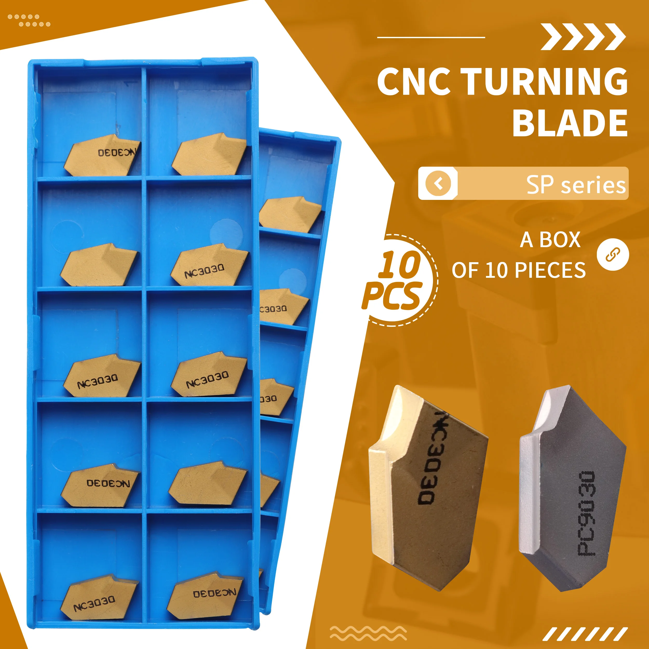 SP200 SP300 SP400 PC9030 NC3020 NC3030 Slotted Carbide Inserts Parting ...