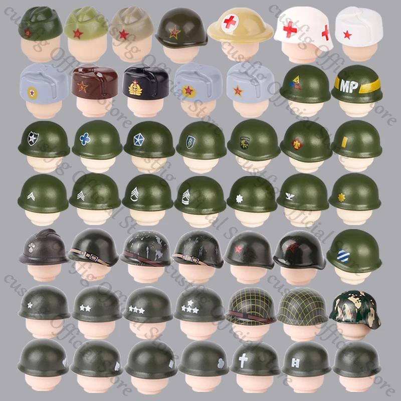 WW2-Military-Soldier-Figures-Helmet-Building-Blocks-US-Soviet-British ...