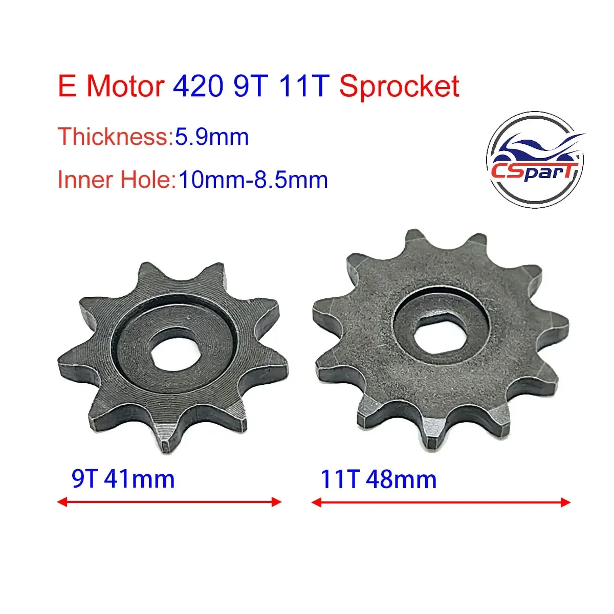9 11 Tooth 9T 11T 420 Oval 10MM Razor EVO IZIP Gear Sprocket 500W 800W ...