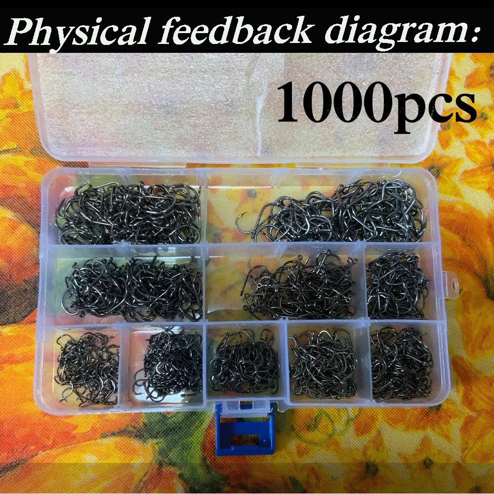 100-1000Pcs-Fishing-Hook-Box-Set-for-Seawater-and-Freshwater-High ...