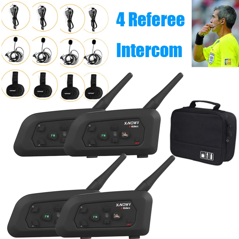 V4C-4pcs-1200M-Intercom-Full-Duplex-4-Ways-Football-Coach-Judger ...