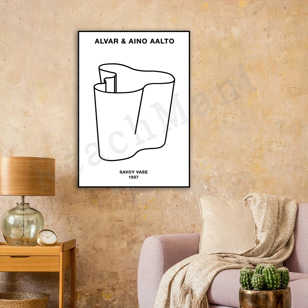 Alvar Aalto Poster, Alvar Aalto Vase Poster, Alvar Aalto Savoy Vase ...