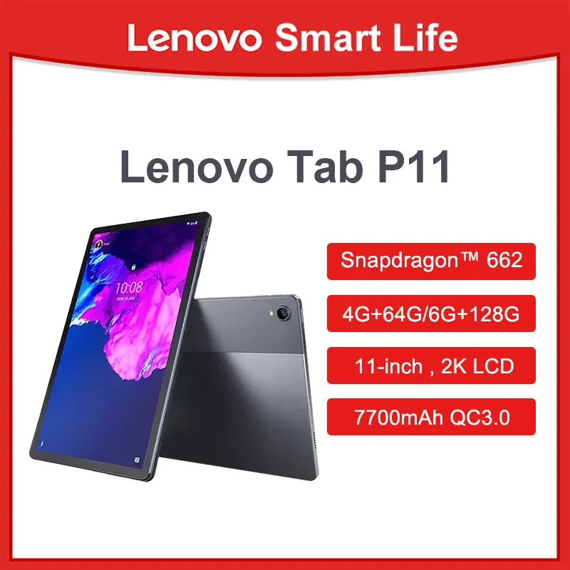 글로벌 펌웨어 Lenovo Xiaoxin P11 Wifi / LTE 전화 통화 2K 화면 스냅드래곤 옥타 코어 6G RAM 128G ROM, 안드로이드 태블릿 11 인치 ...