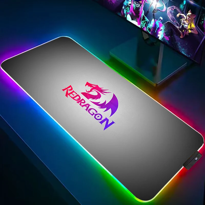 RGB-Redragon-Gamer-Teclado-Pad-Mouse-Mat-Estendido-Computer-Desk-Acess ...