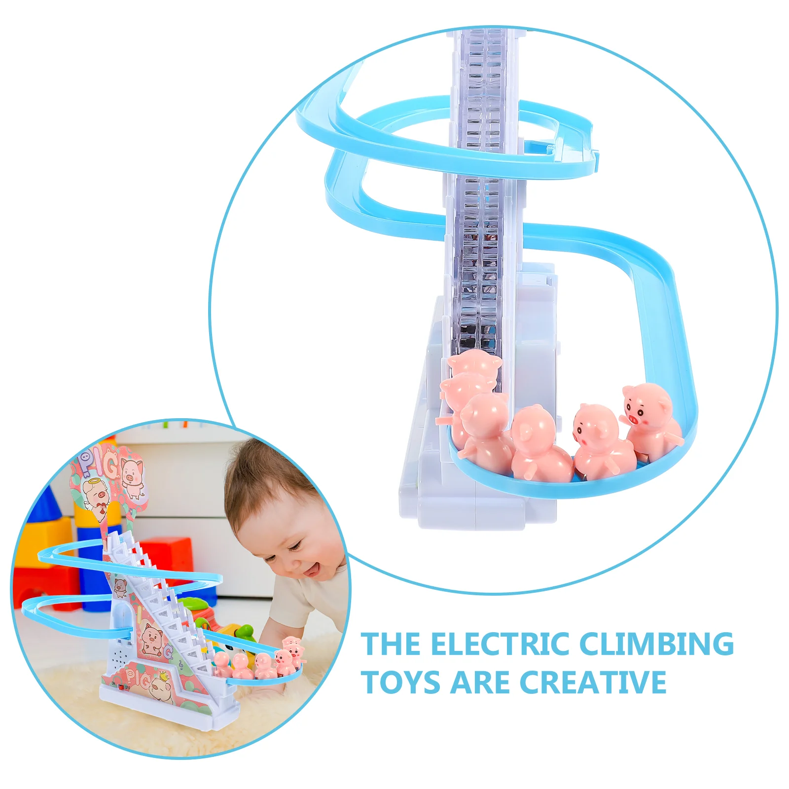 Toy Toys Slide Kids Track Stair Duck Climb Roller Coaster Stairs Boy ...