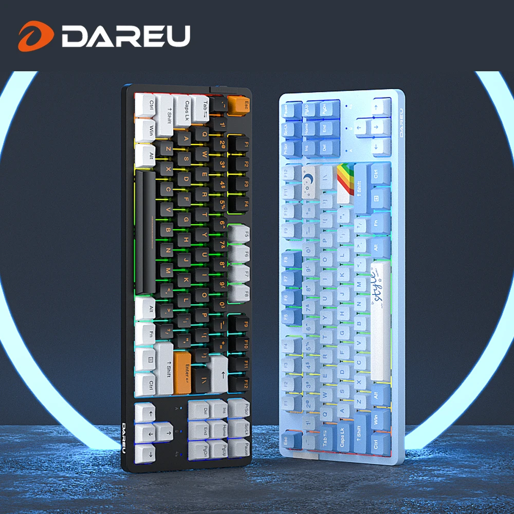 Dareu A87 Pro 3-modo Conexão 100% Hotswap Gaxeta Estrutura Rgb Teclado De Jogos Mecânicos ...