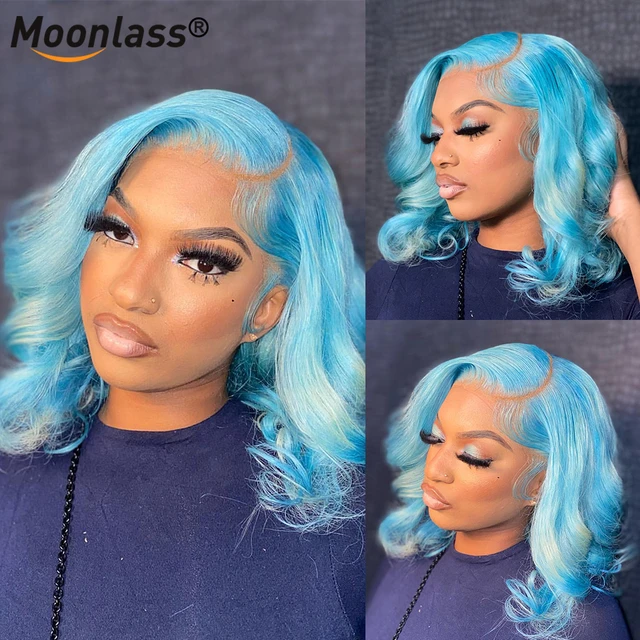 Cabello Rubio Platinado Con Azul