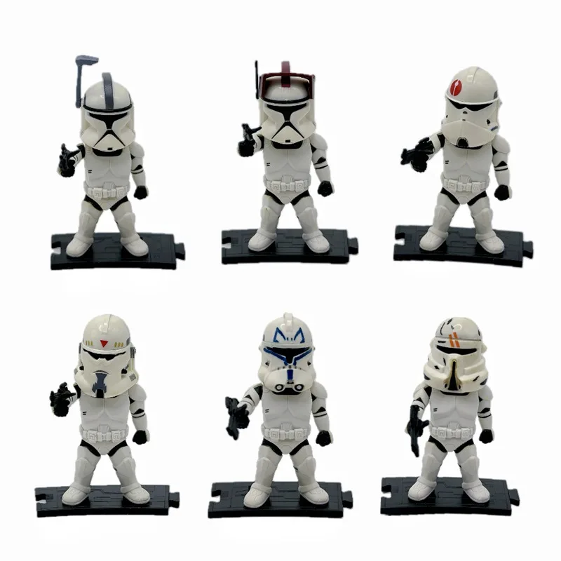 6pcs-set-Disney-Anime-Star-Wars-White-Soldier-Cartoon-Handmade-Models ...