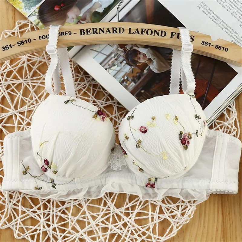 Sexy-Bra-Push-Up-Seamless-Brassiere-Floral-Korean-Woman-Lace-Bralette ...
