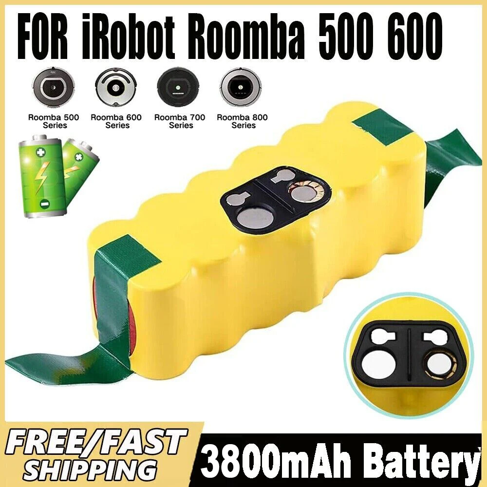 For-Roomba-Battery-14-4V-3800mAh-Rechargeable-Batteries-500-550-560-600 ...