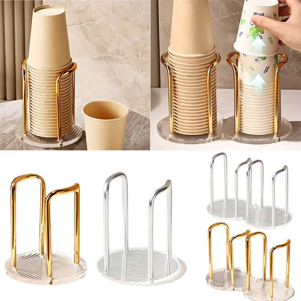 Light-Luxury-Disposable-Cup-Storage-Holder-Storage-Rack-Paper-Cup-Shelf ...