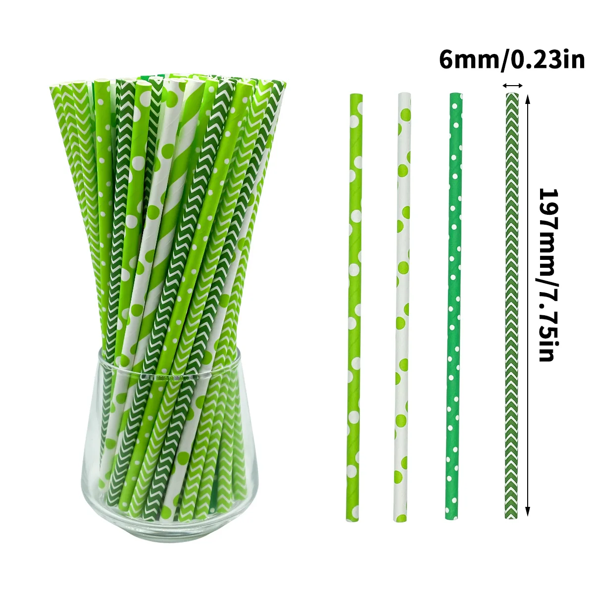 200pcs-Green-paper-straws-Drinking-disposable-straws-bulk-for-coffee ...