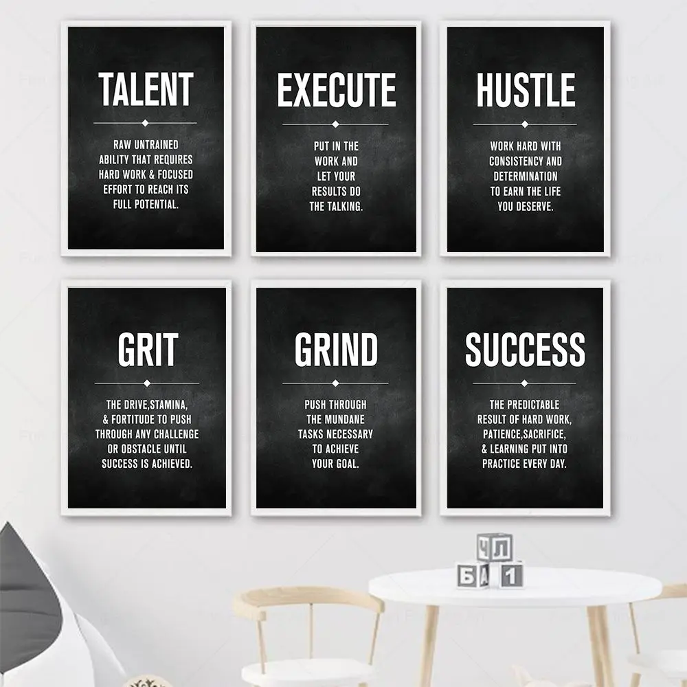 Grind-Hustle-Success-Talent-Execute-Grit-Motivational-Posters-Print ...