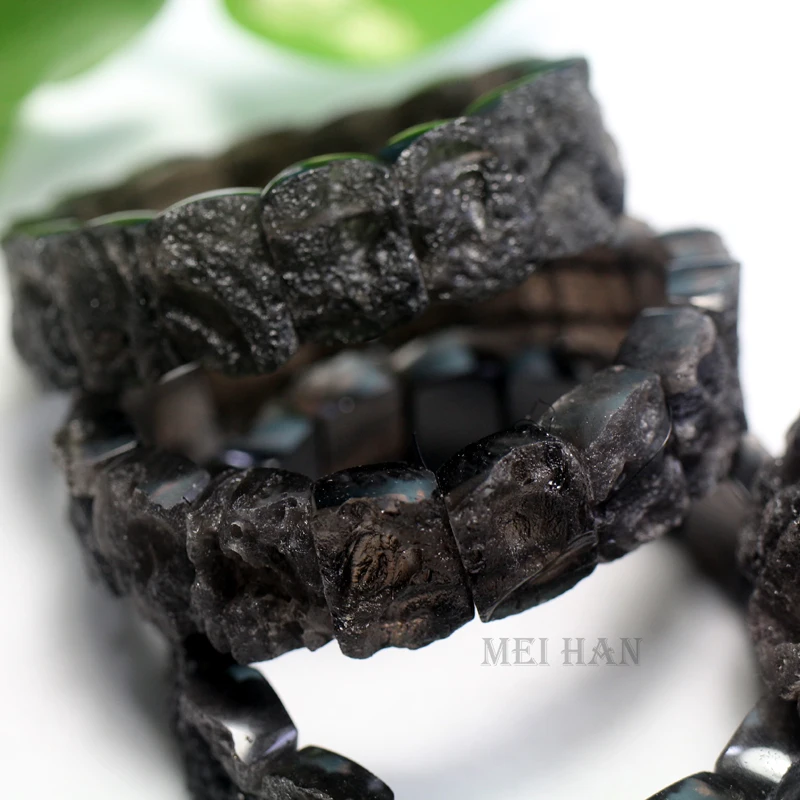 Meihan-Wholesale-AA-Natural-Cintamani-Stone-Meteorite-Bangle-Bracelet ...