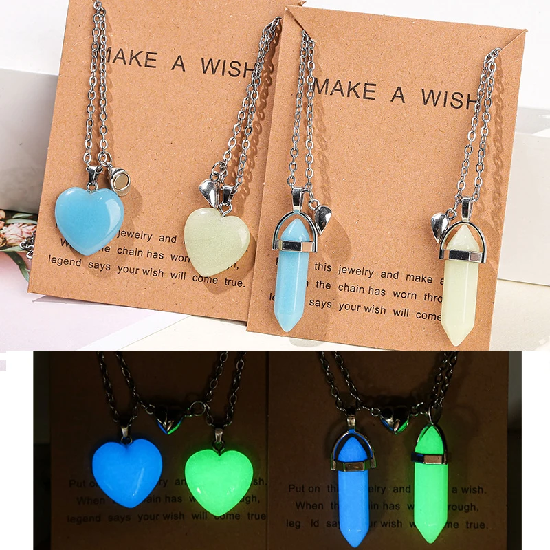 glow-in-the-dark-natural-stone-necklaces-for-women-men-glowing-couple ...