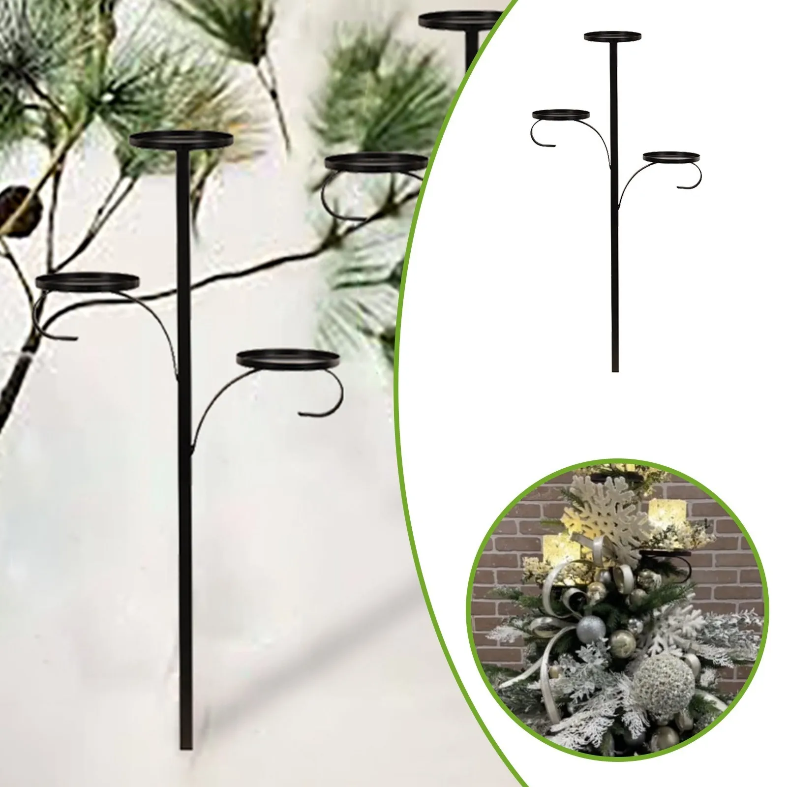 Black-Triple-Tree-Topper-Tree-Topper-Candle-Holder-Large-Snowflake ...
