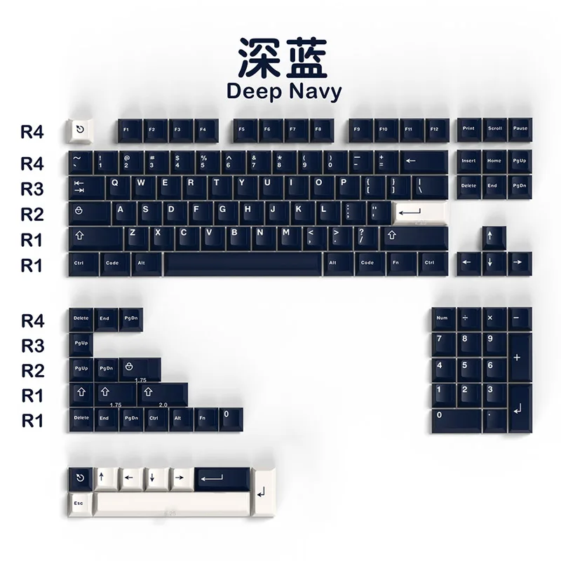 Gmk-Clone-Deep-Navy-Keycap-Teclado-Mec-nico-Perfil-Cereja-Tiro-Duplo ...