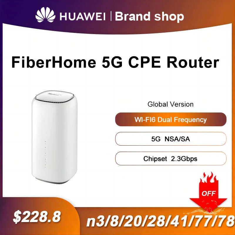 Unlocked Fiberhome 5g Cpe Router Cat19 Nsa+sa N41/n77/n78 Wireless Modem 5g Wifi Router Sim Card ...