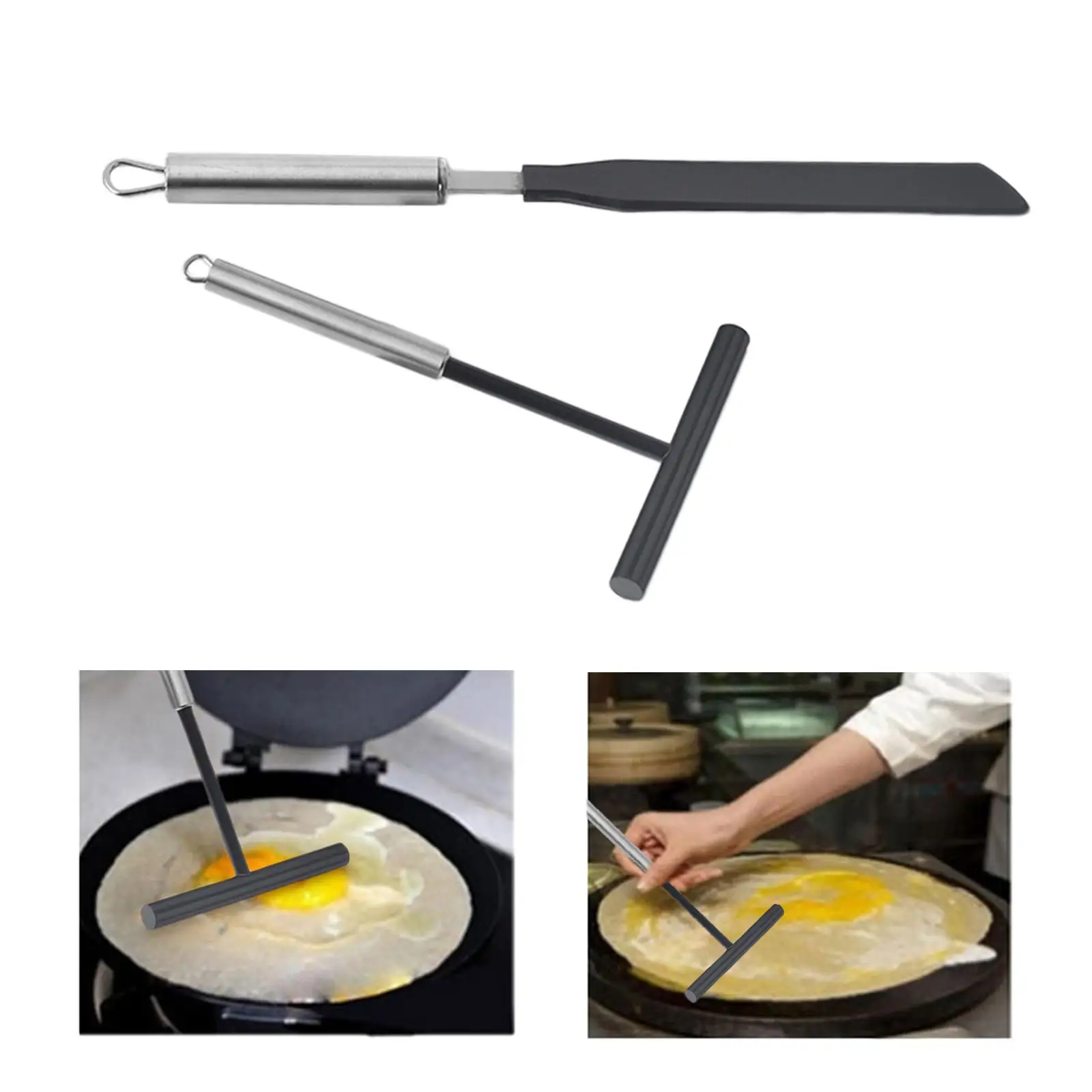 2 Pieces Crepe Making Spreader Baking Kitchen Accessories Pancake Maker ...