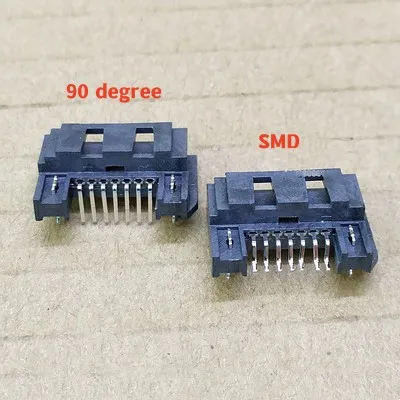 5PCS 7Pin SATA Connector 7P Male Type A SMD Horizontal Curved Needle ...