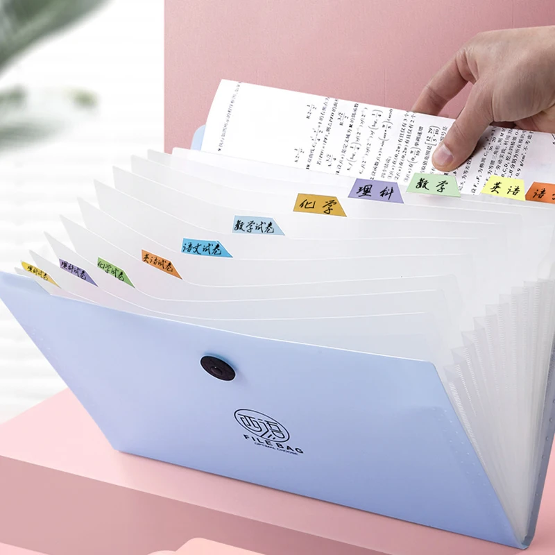 A4-Expanding-File-Folder-8-12-Grids-Organ-Bag-Multi-function-Organizer ...