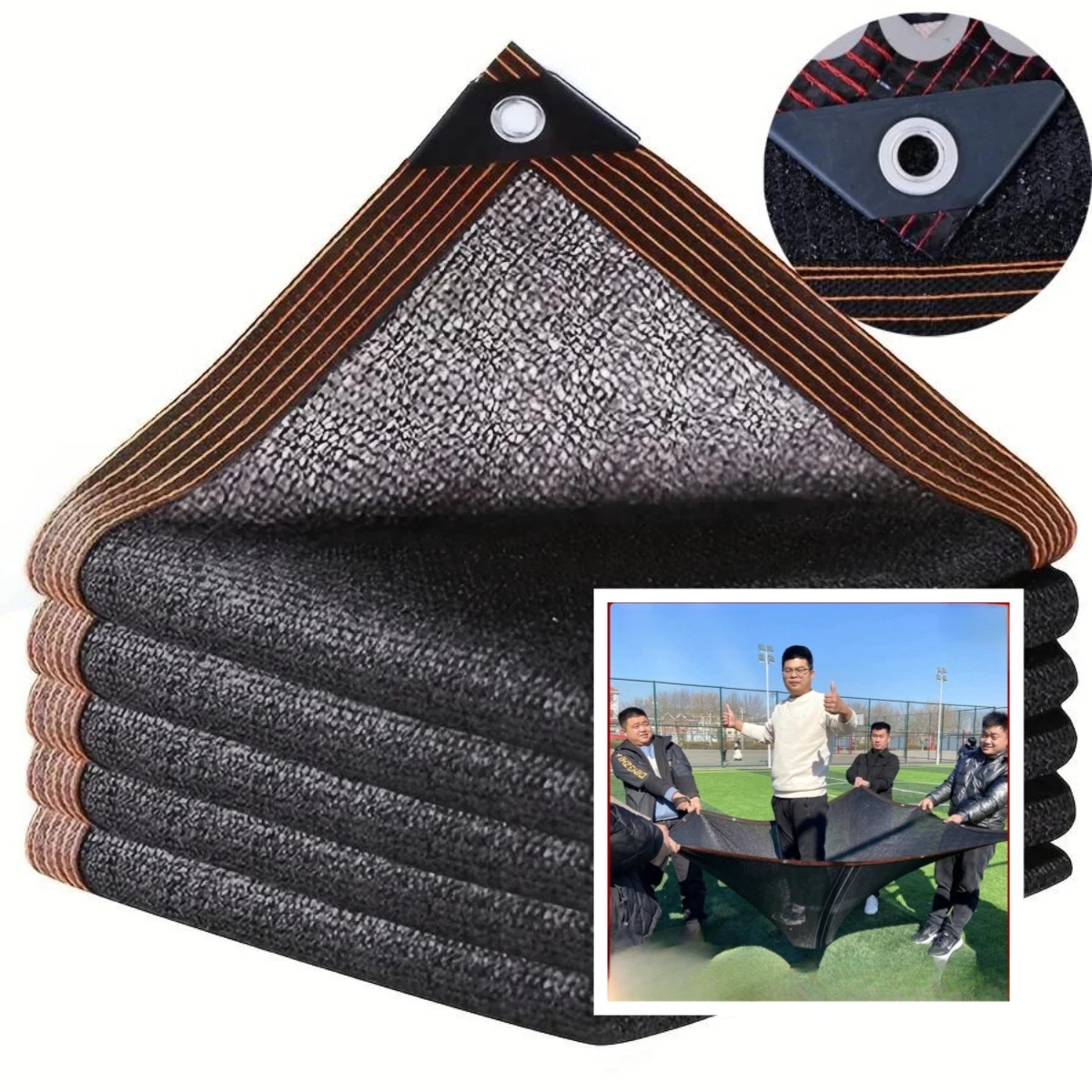 Black-Sunshade-Cloth-Sunscreen-Mesh-Cover-with-Grommets-Suitable-for ...