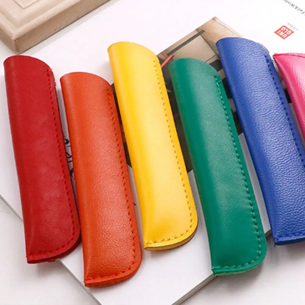 1PC-Pencil-Case-Holder-For-One-Pen-PU-Leather-Pencilcase-Writing ...