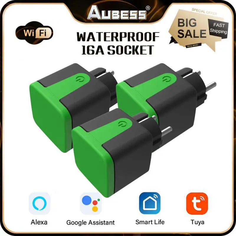 Tuya-Smart-WiFi-Socket-Waterproof-Plug-16A-Power-Monitor-Socket-For ...