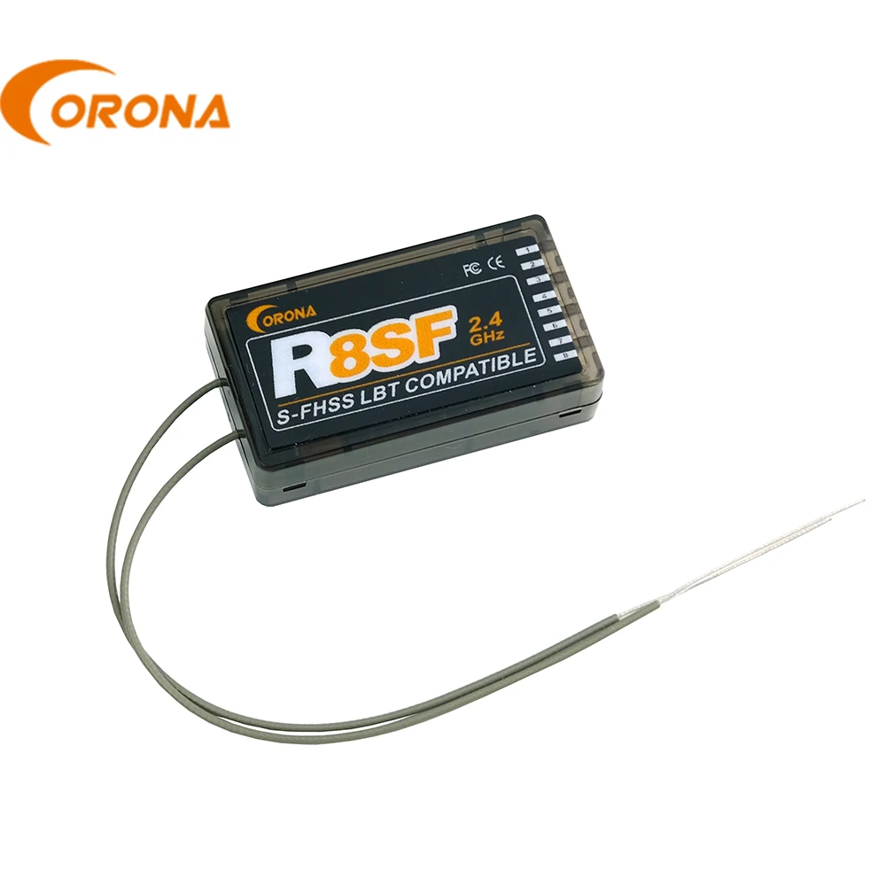 Corona 2.4GHz R8SF S-FHSS/FHSS 8 Channels Receiver Compatible With ...