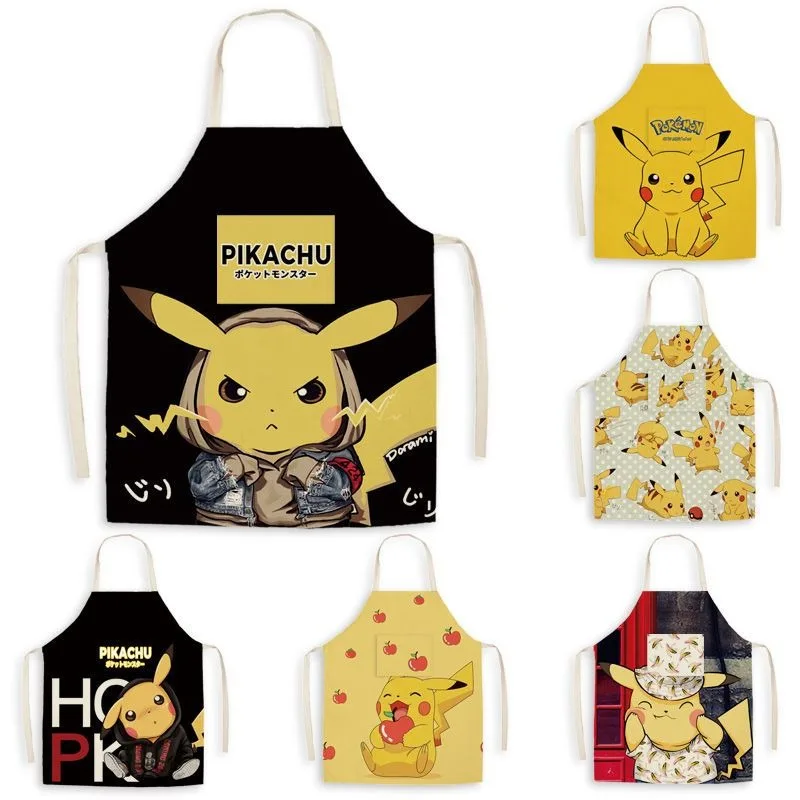 Delantal-bonito-con-estampado-de-Pikachu-delantal-de-cocina-para-el ...