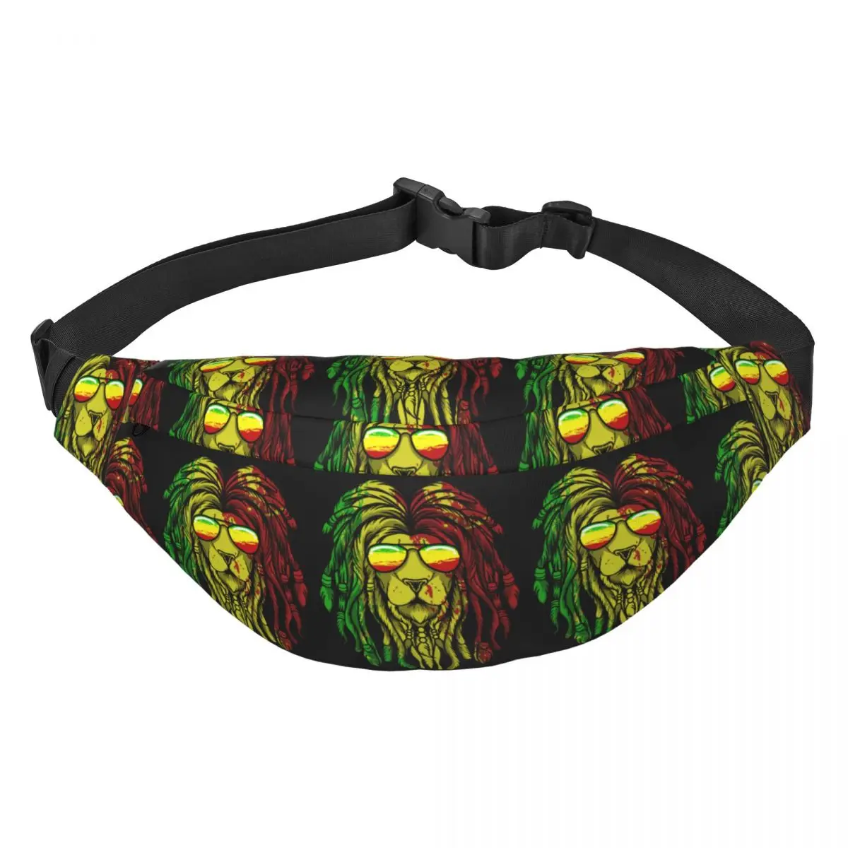 Reggae-Music-Lion-Jamaican-Flag-Rasta-Rastafari-Fanny-Bag-Customized ...