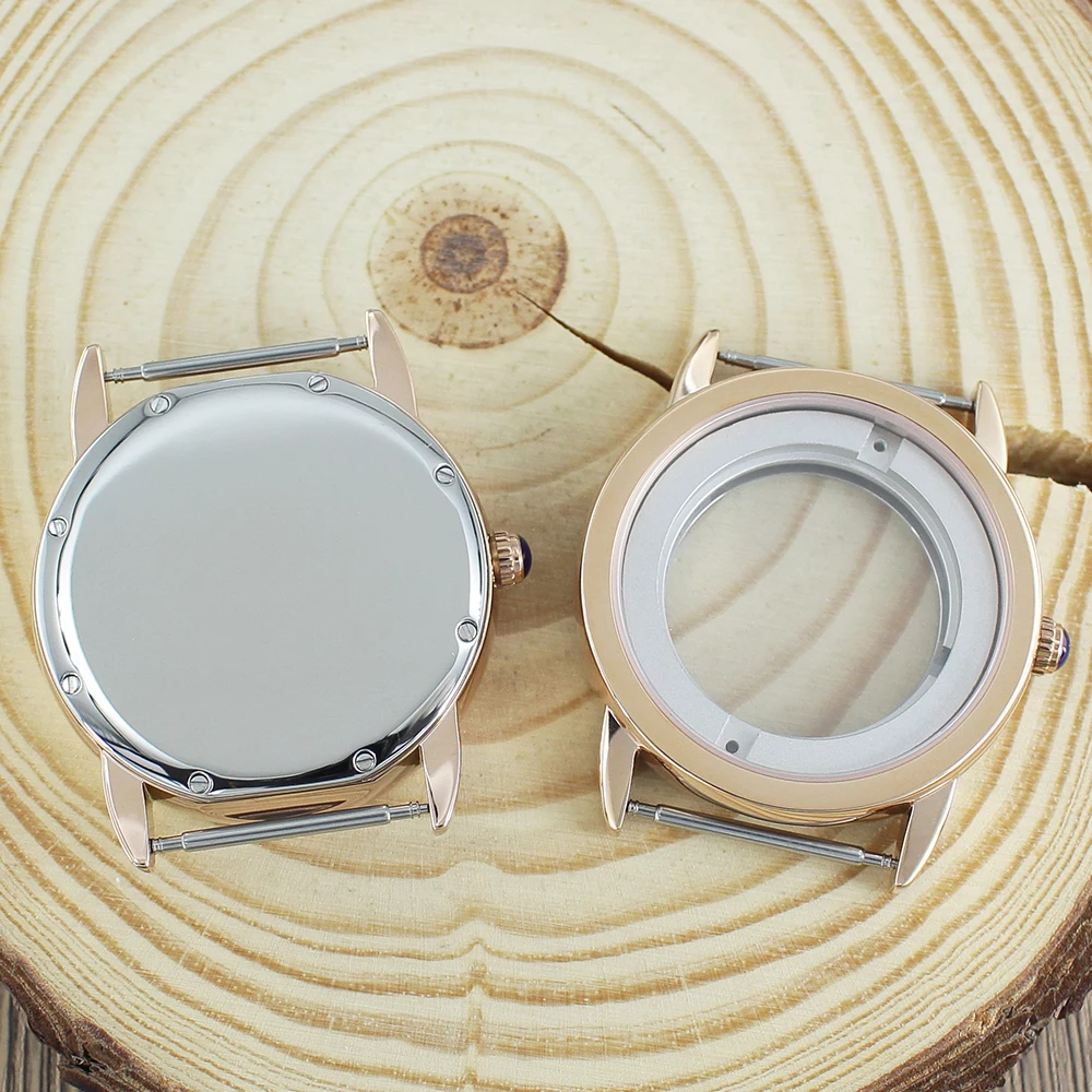 42mm Women's Luxury Watch Cases Stainless Steel Sapphire Crystal ...