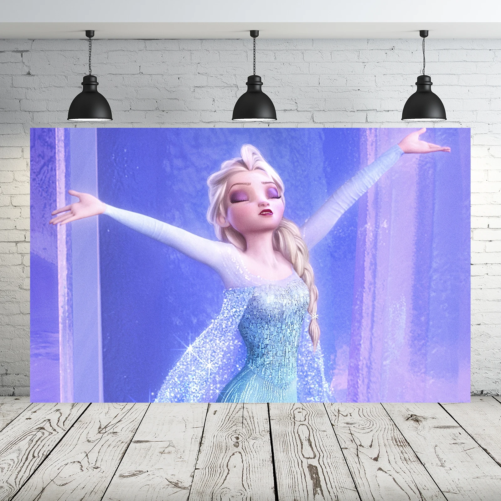 Frozen-Elsa-Background-Decoration-for-Birthday-Party-Banner-para ...