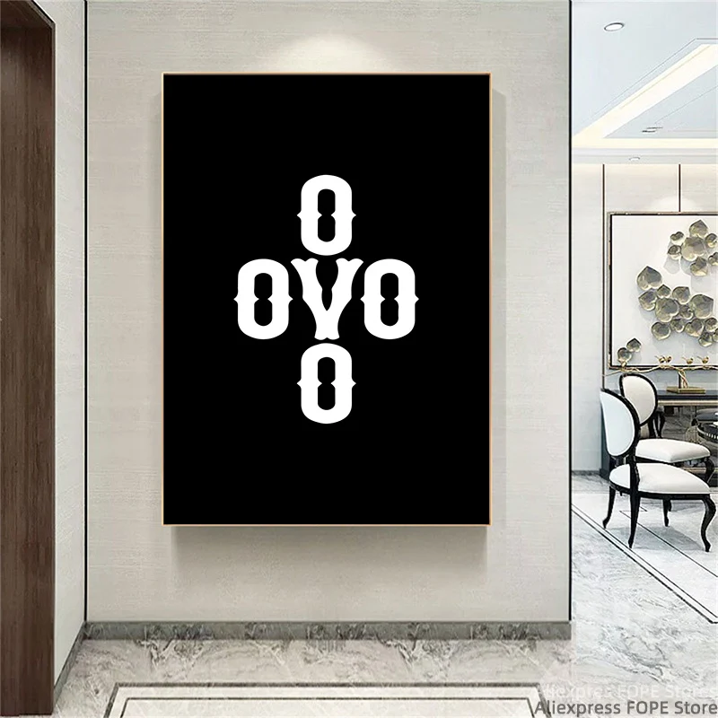 Drake ovo pintura da lona arte da parede posters e cópias fotos de parede para sala estar ...