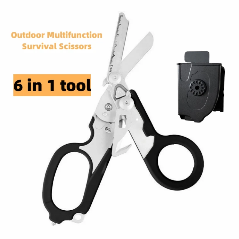 Multifunction-Stainless-Steel-Tactical-Folding-Scissors-Medical-Cutter ...