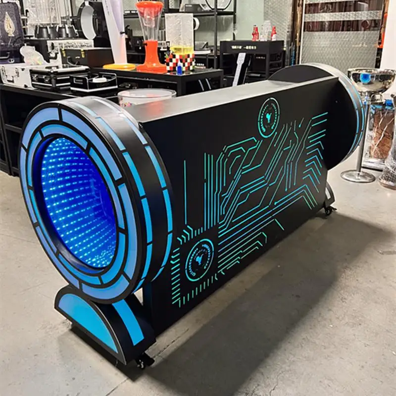 Quality Metal Disco Pub 3d Led Screen bar Dj Table Booth Stand Portable ...