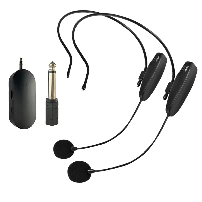 2-4G-Wireless-Head-mounted-Microphone-Set-Transmitter-With-Receiver-for ...