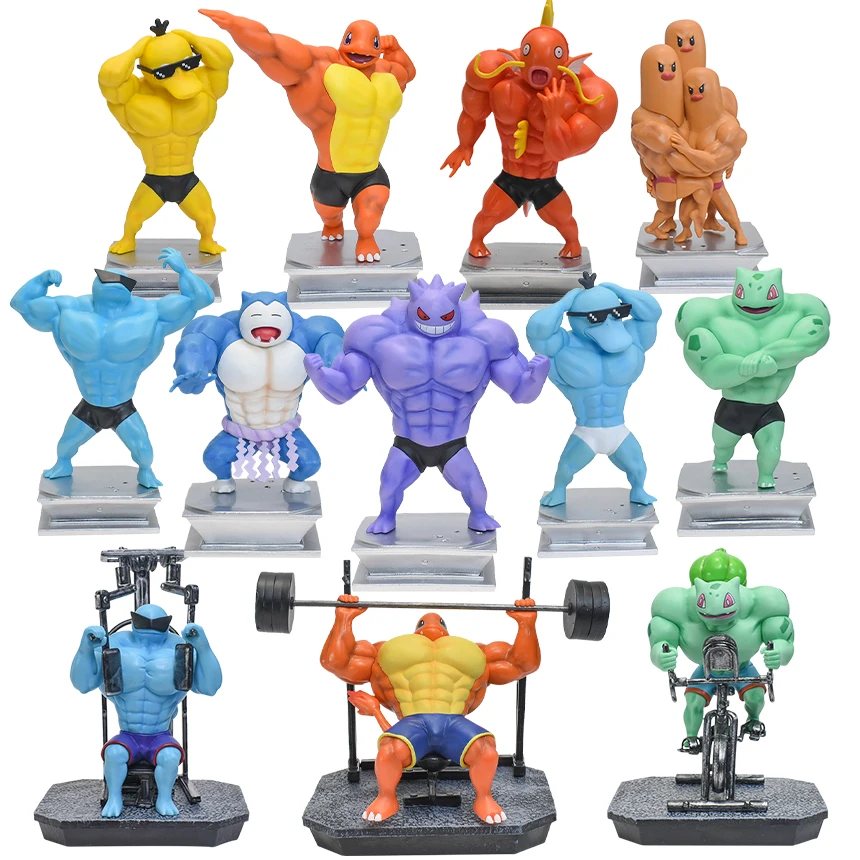 Muscle-Pokemon-Figure-Psyduck-Charmander-Gengar-Squirtle-Bulbasaur ...