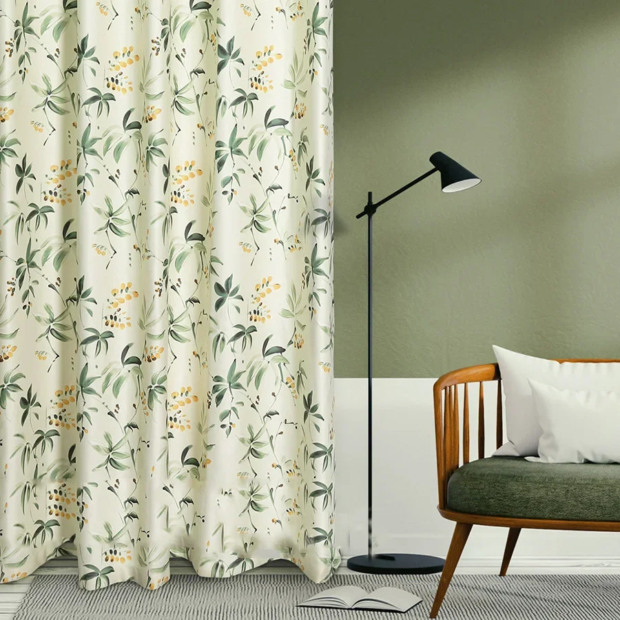 American-Country-Cotton-Linen-Insulation-Fabric-Shade-Curtains-For ...