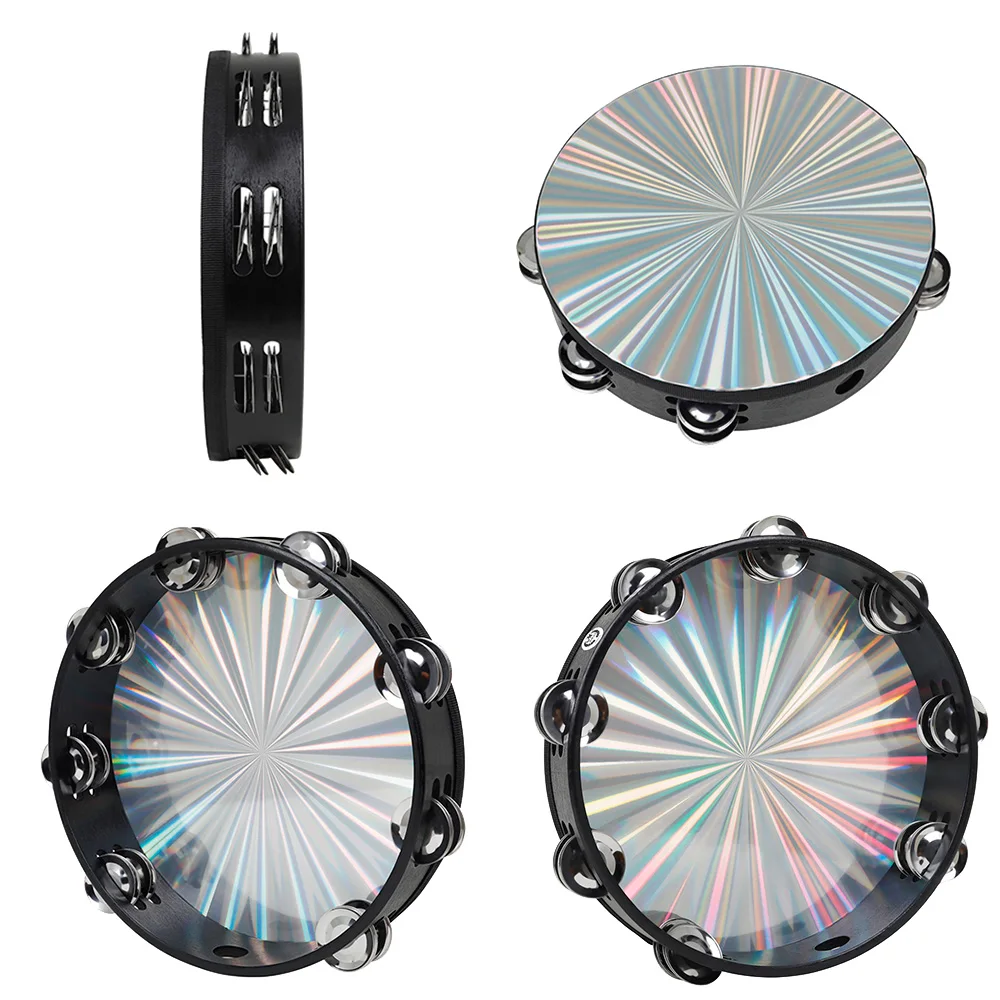 8-10-Inches-Tambourine-Laser-Pattern-Orff-Instrument-Percussion-For ...