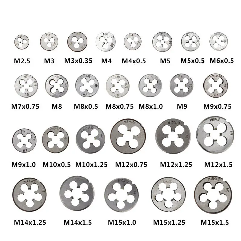 HSS-M11-M12-M13-M14-M16-Die-Alloy-Steel-Fine-Tooth-Round-Dies-Threading ...