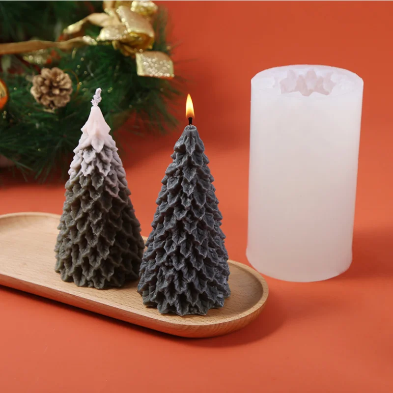 Christmas Tree Candle Molds Epoxy Resin Casting Molds Pine Tree ...