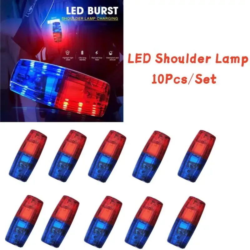 Red-Blue-LED-Shoulder-Warning-Light-Police-Shoulder-Clip-Light ...