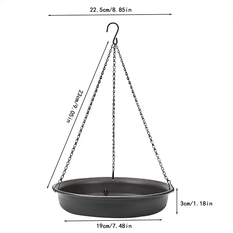 Hanging Bird Feeder Outdoor Bath Tray Plastic Bird Water Dri - Inspire ...