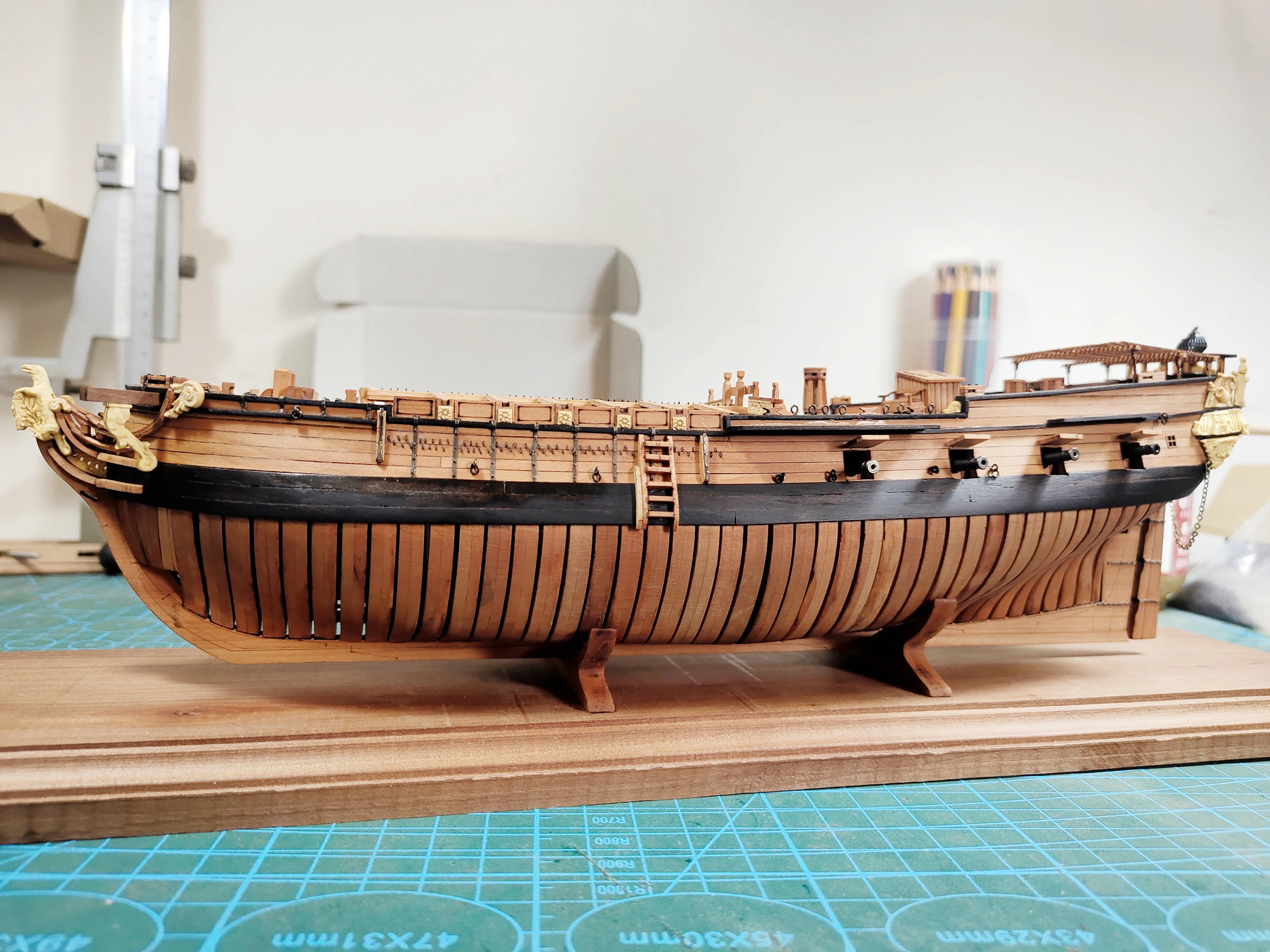 Pear Wood Version Ship Model building Kit Scale 1/96 La Salamandre 1752 ...