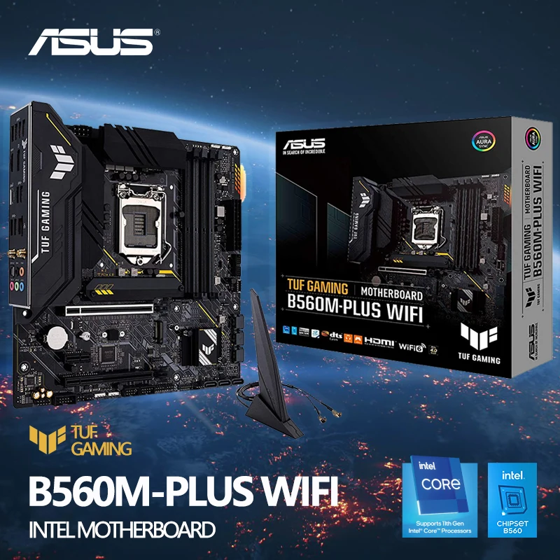 NEW-ASUS-TUF-GAMING-B560M-PLUS-WIFI-microATX-Intel-LGA1200-B560-Chipset ...